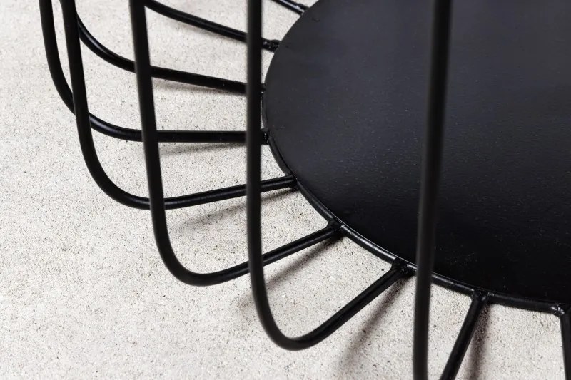 Konferenční stolek Úložná sada 2 70 cm přírodní černá/ 42896