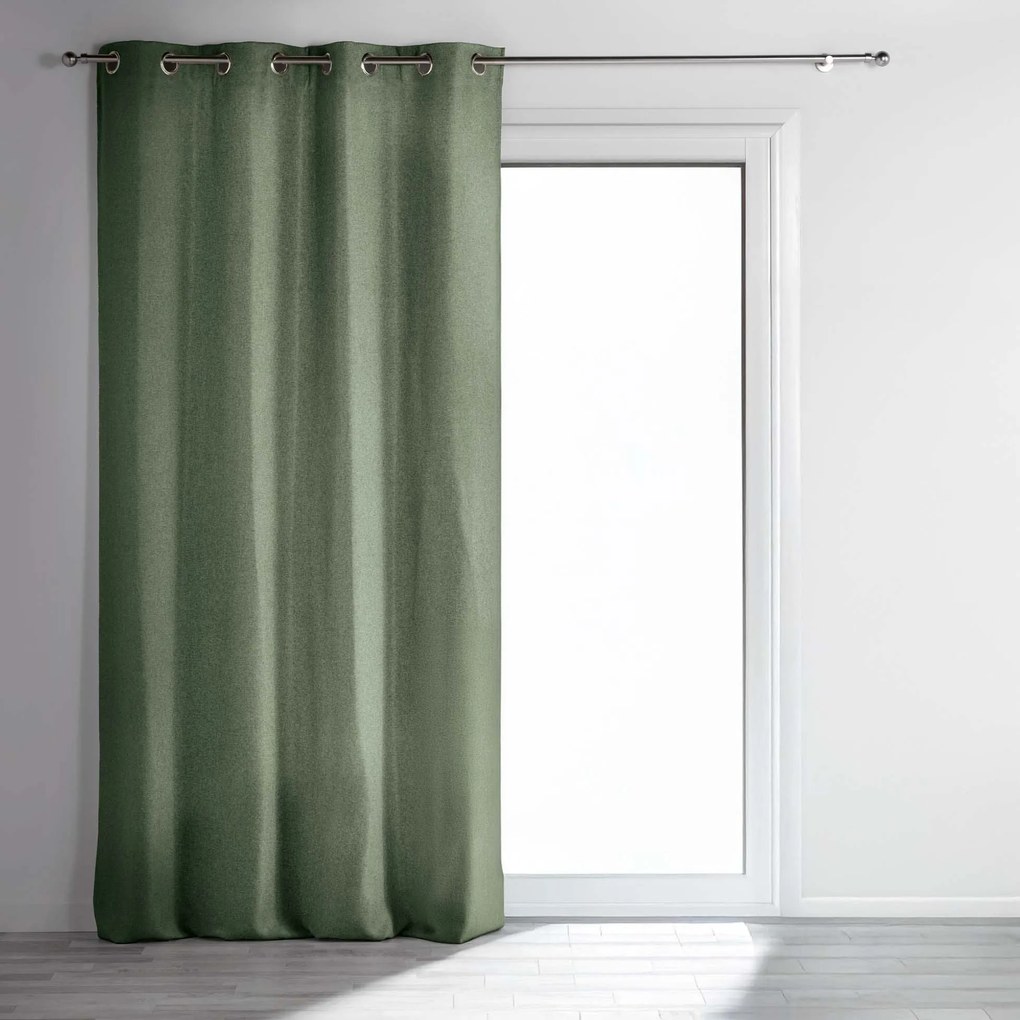 Záclona na průvlecích CHAMBRAY CHINEA CEDRE, 135 x 240 cm, zatemňující