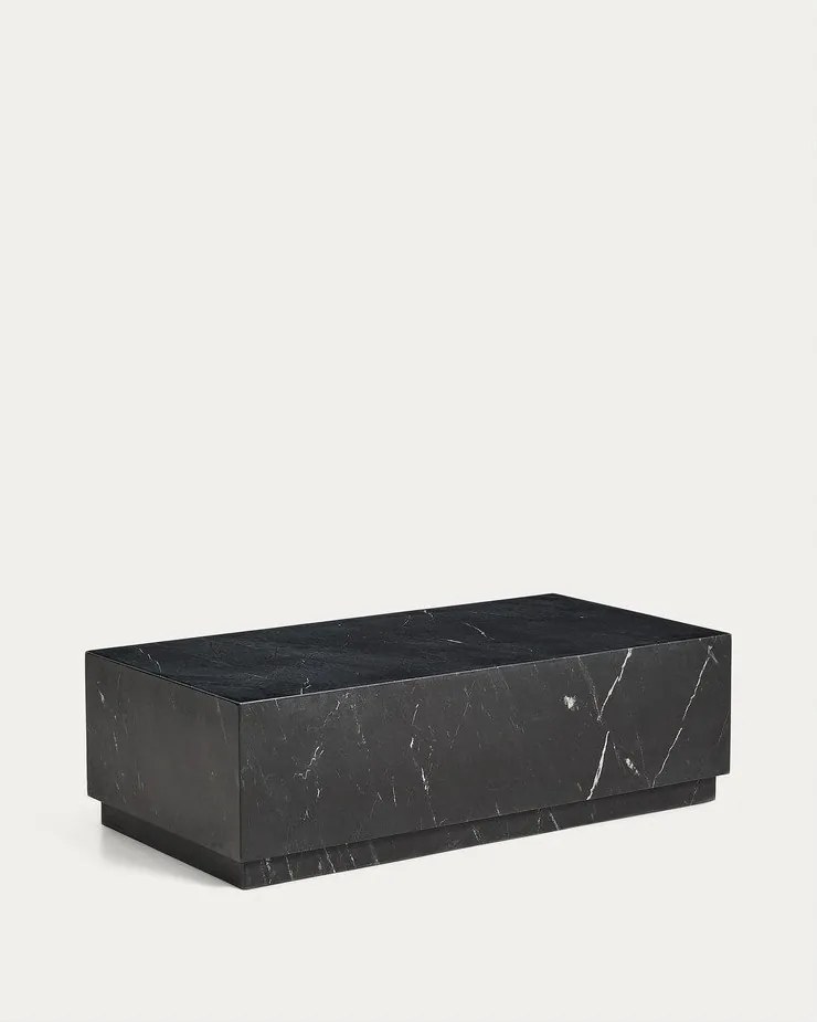 Černý mramorový konferenční stolek 50x100 cm Sorein – Kave Home