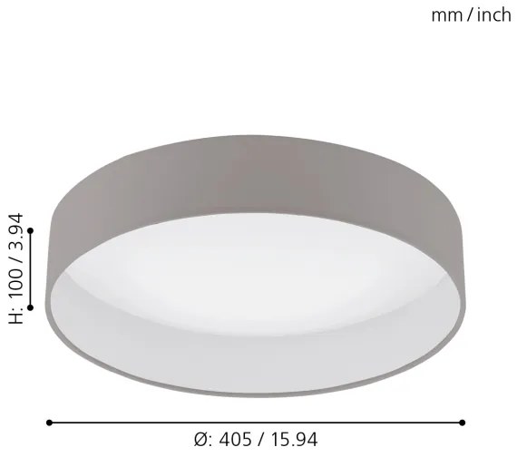 Eglo 96539 - LED Stmívatelné stropní svítidlo PALOMARO 1 1xLED/18W/230V