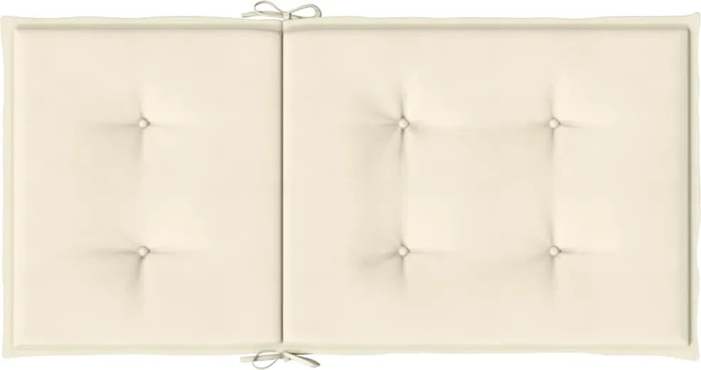 Podušky na židli nízké opěradlo 6 ks krémové 100x50x3 cm oxford 314133