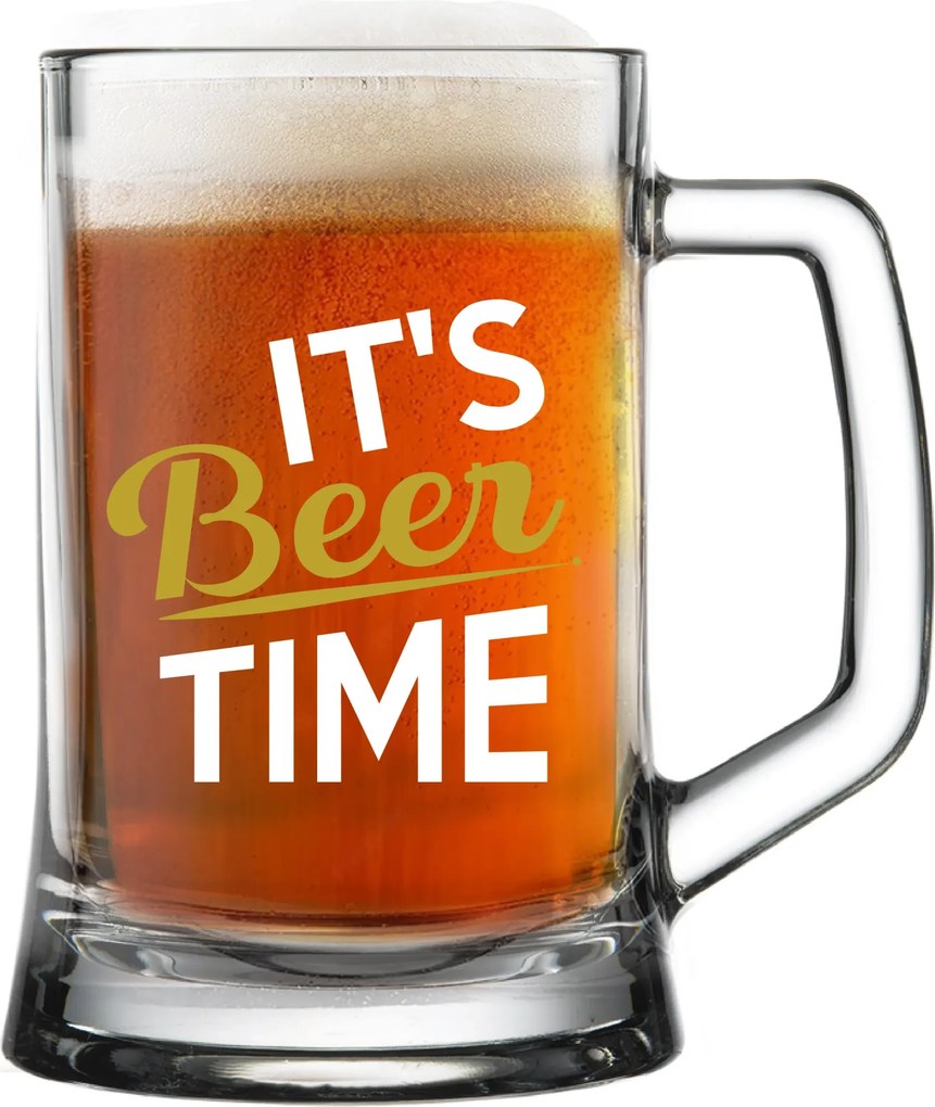 IT'S BEER TIME - pivní sklenice 0,5 l
