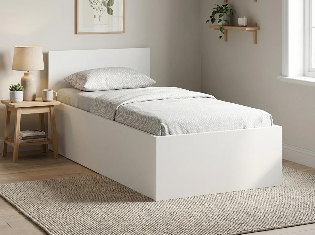 Postel SOFIA 80 x 200 cm, bílá Matrace: Bez matrace, Rošt: S laťkovým roštem