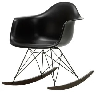 Eames Plastic Armchair RAR černě lakovaná černá tmavý javor Vitra