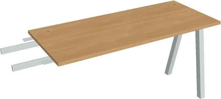 Hobis Kancelářský stůl k řetězení Hobis UEA 1400RU, deskaakát, černá černá