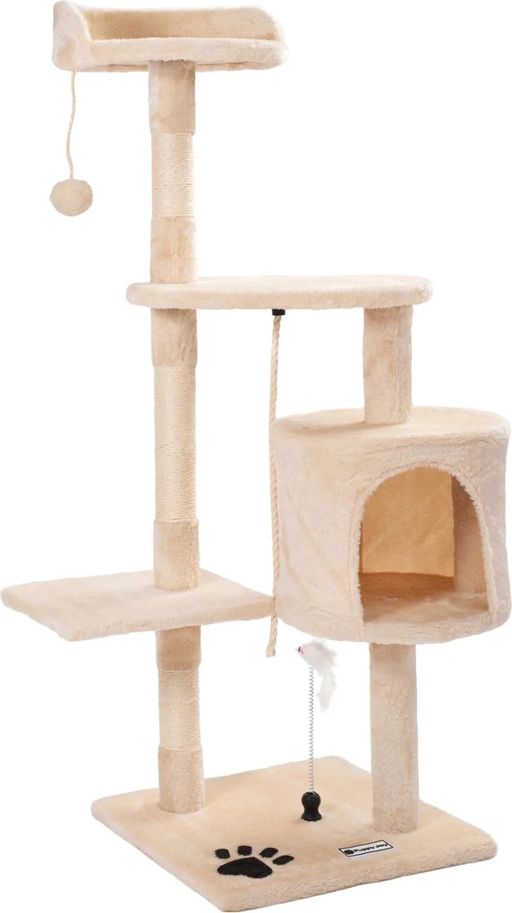 PuppyJoy PuppyJoy, Škrábadlo pro kočku, stromek, sloupek, 4 patra, 85 cm, PJ-042 85, HOM-50044