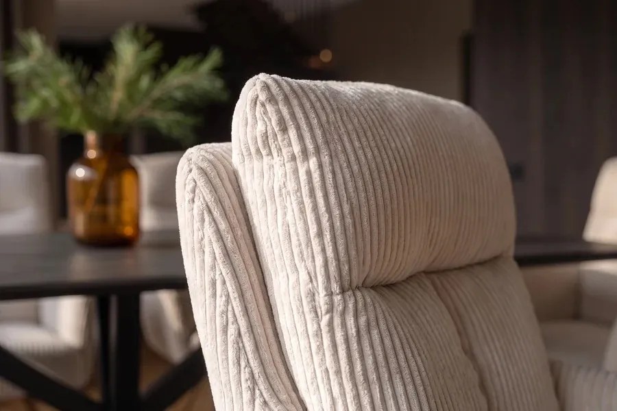 Designová otočná židle Maddison béžový manšestr