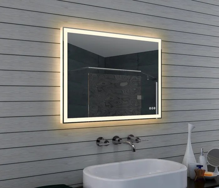 Eurosanit Urban zrcadlo s LED osvětlením | změna teploty barvy Rorzměr: 60x80 cm