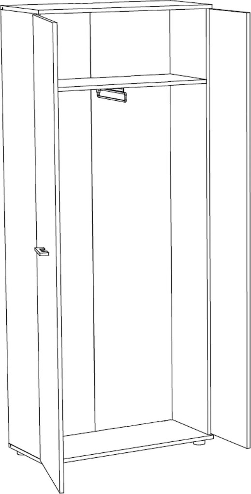 Sconto Šatní skříň IRYS dub sonoma/bílá