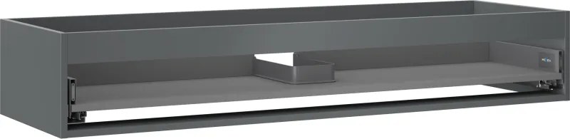 Mexen Box-A, závěsná skříňka, 140 cm, 1 zásuvka, grafitová matná, 91AX0-1400-235-1-66