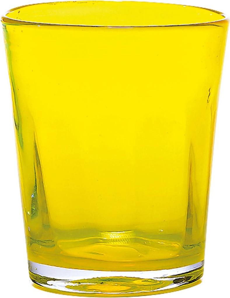 Skleněný pohár Bei 320 ml žlutý
