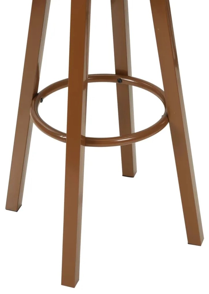 Barové židle s čalouněním z umělé kůže 2 ks | hnědé