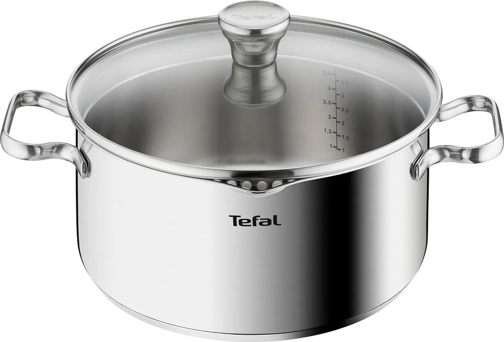 Hrnec Tefal Duetto 24 cm Nerezová Ocel víko Indukce