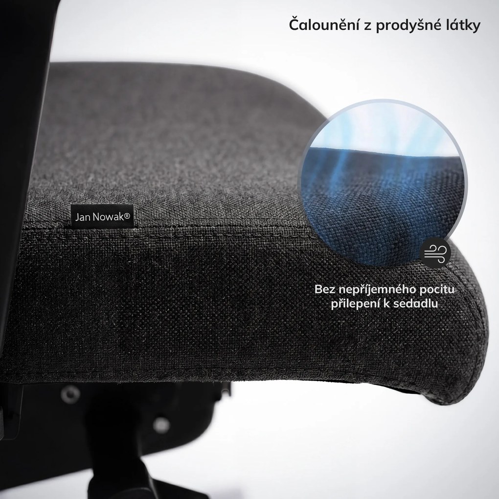 Ergonomická otočná kancelářská židle, tmavě šedá: VECTOR