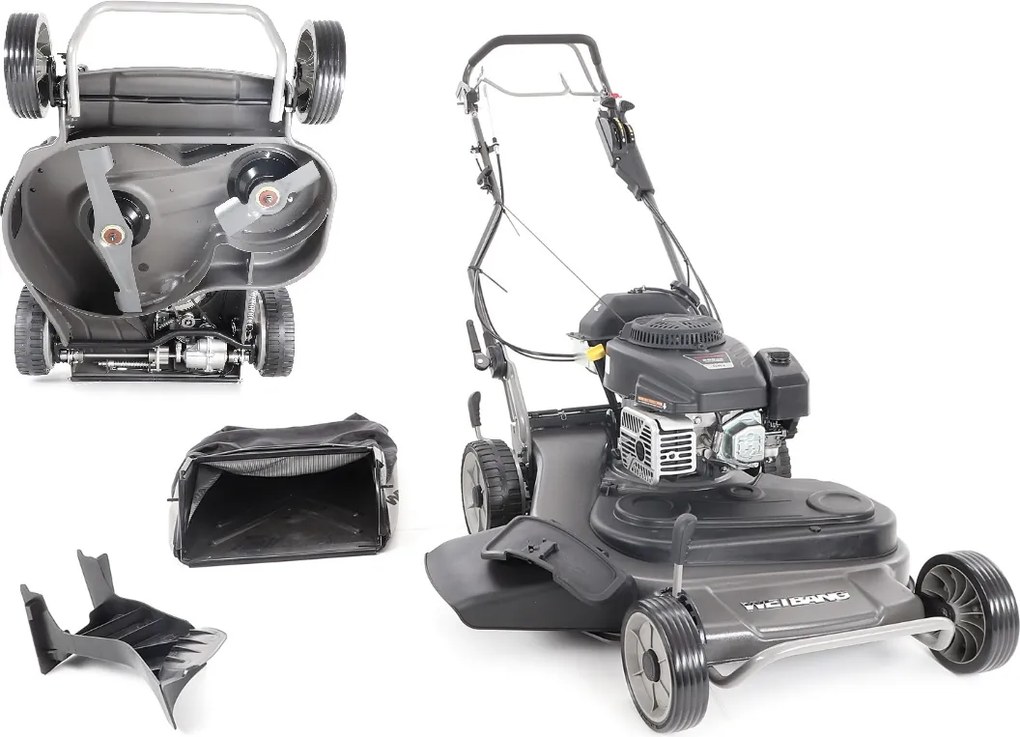 Weibang WB 778 SLCV Profi benzínová dvounožová sekačka 77 cm na velké plochy, tlakové mazání – Montáž a olej