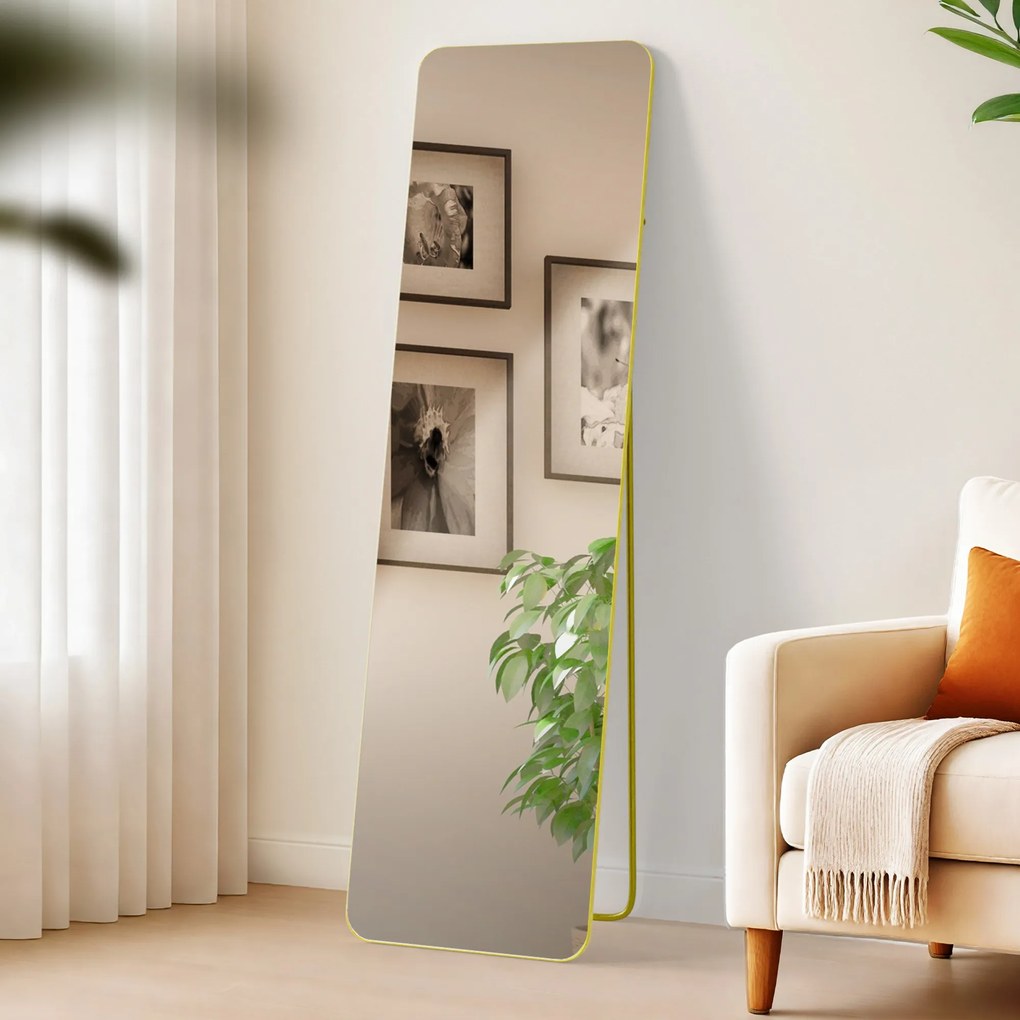 Zrcadlo Gurnee 140x40 cm – zlatá lesklá