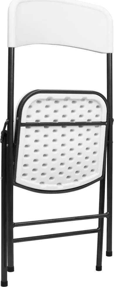 vidaXL Skládací zahradní židle 4 ks HDPE bílé [313556]