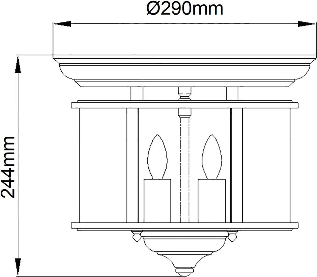 Elstead GENTRY F-PN stropní svítidlo/leštěný nikl/3xE14