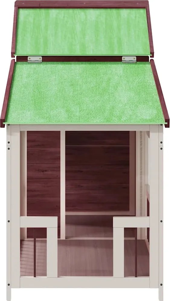 Psí bouda moka 143 x 60,5 x 109 cm masivní borové dřevo 172263