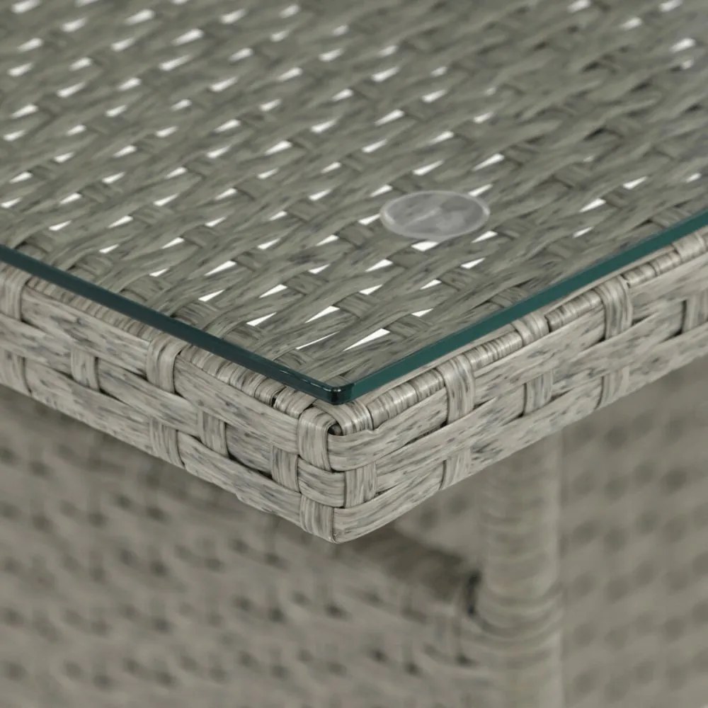 Zahradní sestava AZS-A1442 GREY, polyratan, šedá (111 x 62) cm