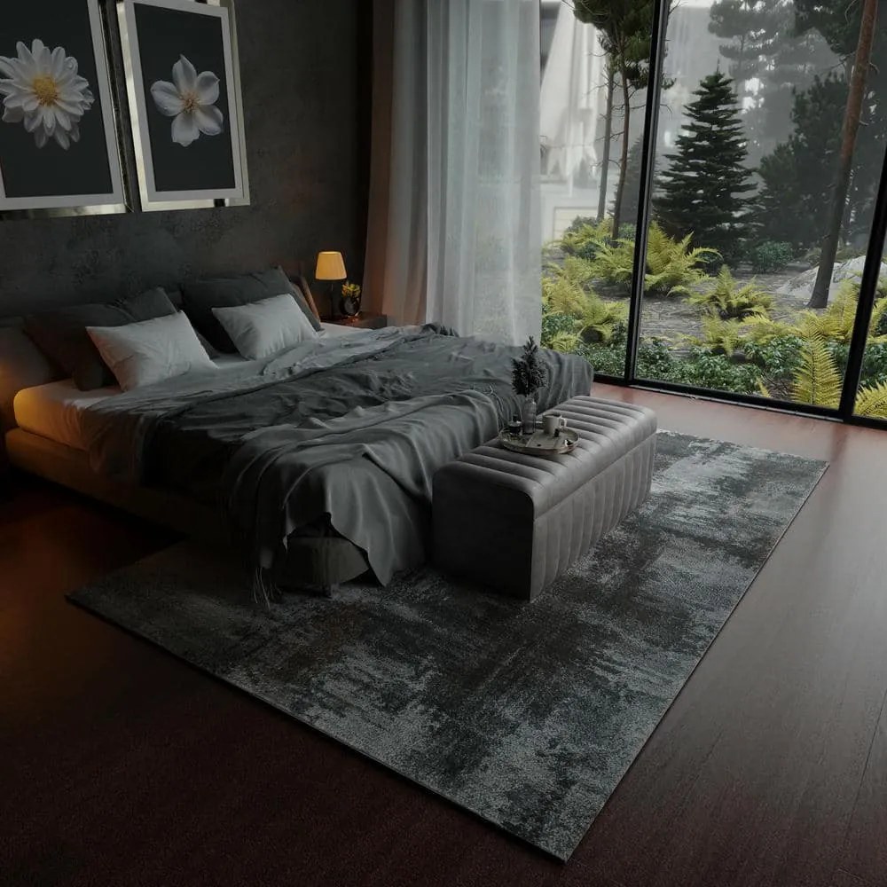 JUTEX Kusový koberec JASPER 40127 895 šedý BARVA: Šedá, ROZMĚR: 80x150  cm