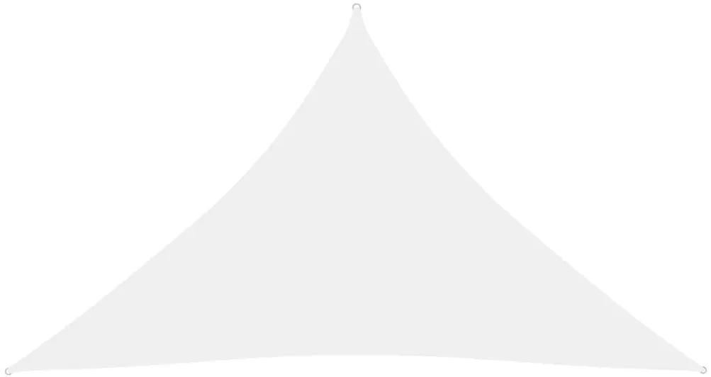 135285 vidaXL Stínící plachta oxfordská látka trojúhelník 3,5x3,5x4,9 m bílá