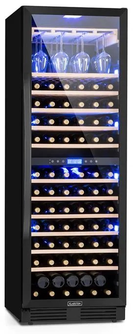 Klarstein Vinovilla Onyx Grande, vinotéka, 425 l/162 lahví, černá