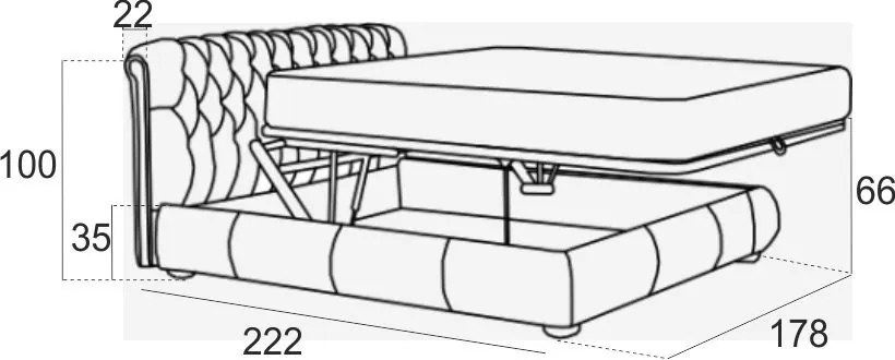 Pregio Italia sofa&relax Kožená postel 160x200 cm VERO Vzorník kůží: Vera Pelle 051 krémová