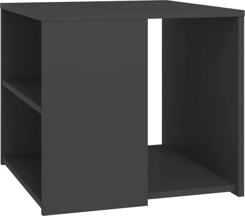 vidaXL Odkládací stolek 50 x 50 x 45 cm dřevotříska [806384] Barva: černá s vysokým leskem
