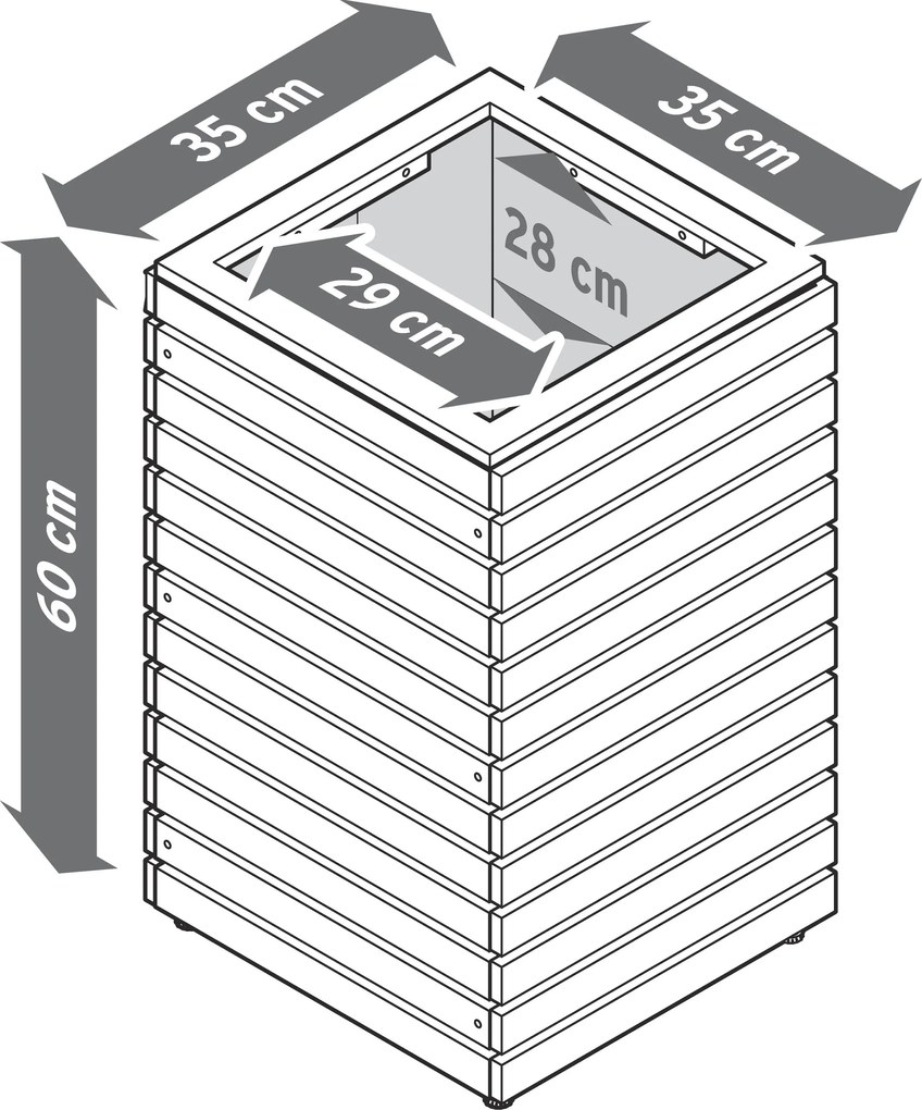Tchibo - Truhlíky »Tinus« - barva: hnědá