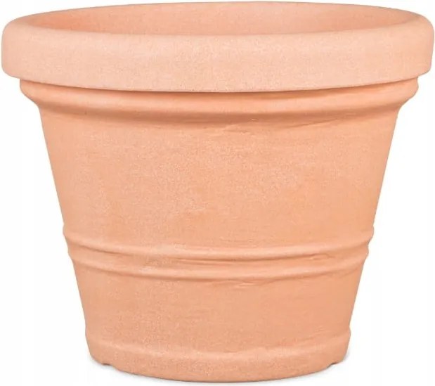 Velký terasový květináč Scheurich Claudia 60 Terracotta je odolný vůči celoročnímu použití