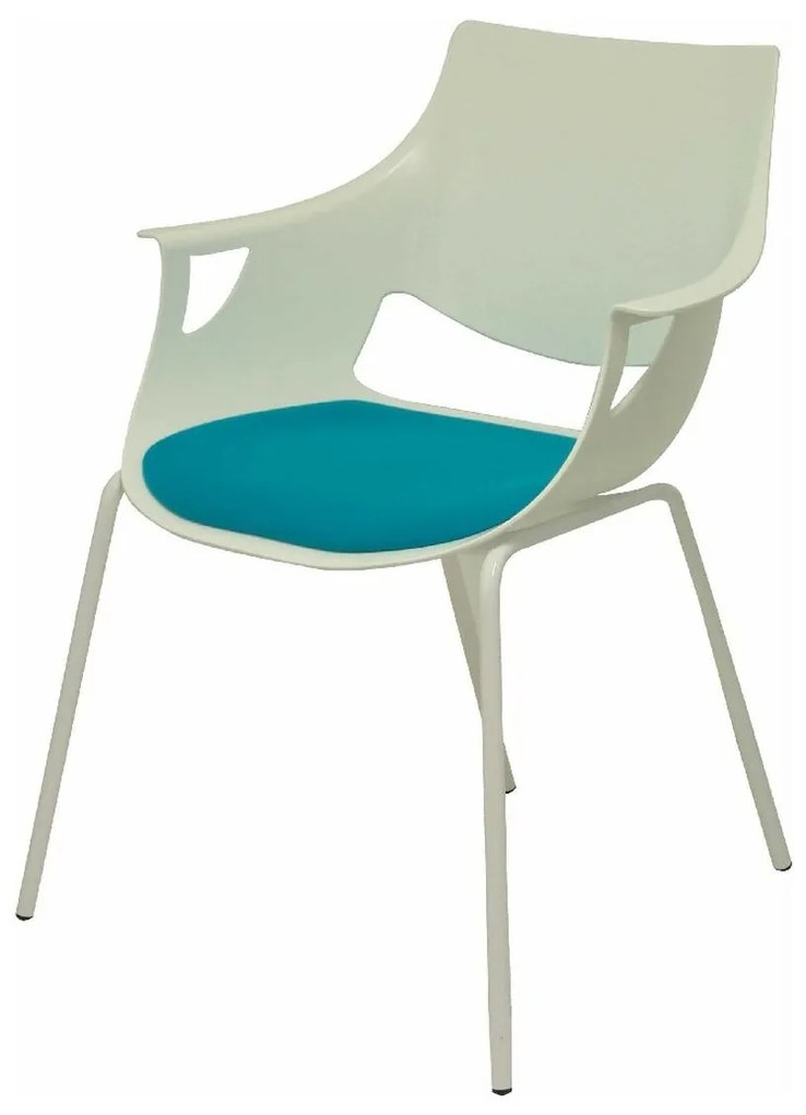 Recepční židle Saceruela P&C 1 Modrý Bílý (3 ks)