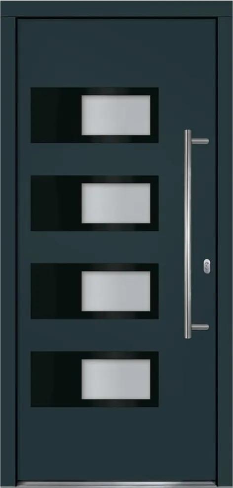vidaXL Vchodové dveře antracitové 100 x 210 cm hliník a PVC [3157069]