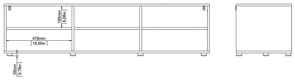 Tvilum TV stolek Mabela 401 černý mat