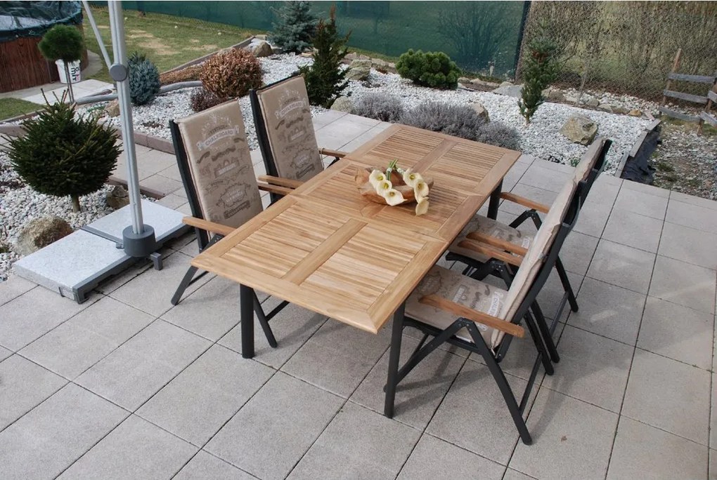 Doppler CONCEPT TEAK zahradní sedací souprava 4+1 antracit