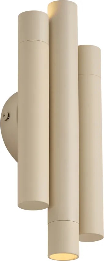Retro nástěnné svítidlo béžové 3-světelné - Pipes