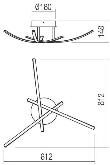 Redo 01-2184 - LED Stropní svítidlo SPATHA 3xLED/6W/230V 3000K bílá