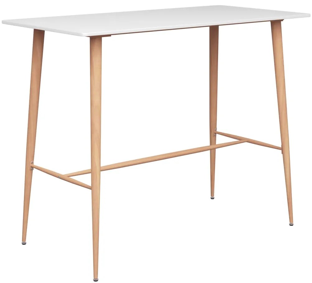 Barový stůl bílý 120 x 60 x 105 cm,  248145
