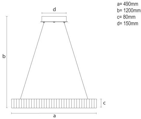 LED Stmívatelný lustr na lanku LED/75W/230V 3000-6500K pr. 49 cm + DO