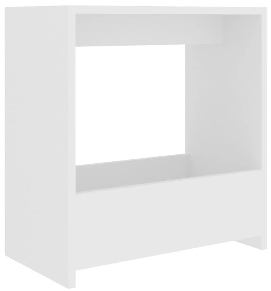 Odkládací stolek bílý 50 x 26 x 50 cm dřevotříska - Default Title