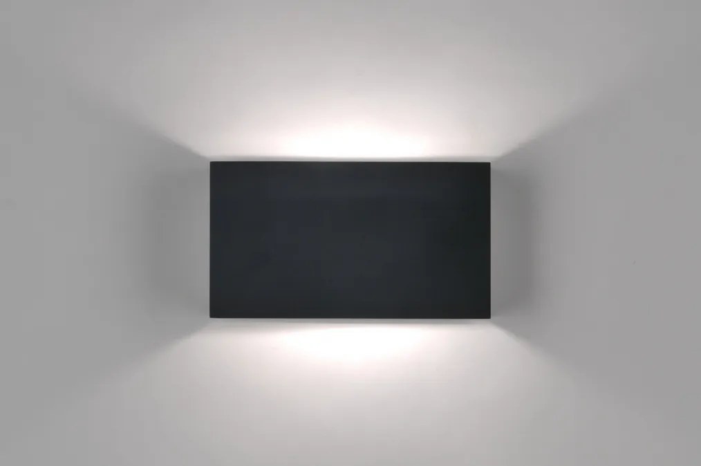 Nástěnné designové černé LED svítidlo do chodby Caldana Black Classico