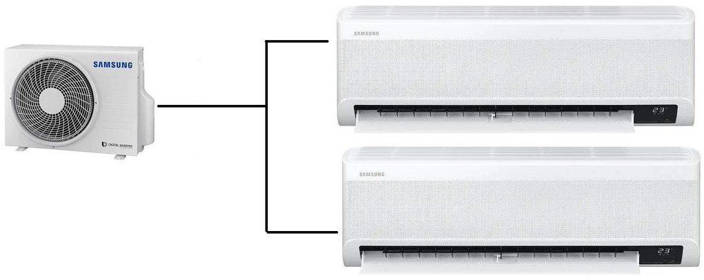 Samsung Klimatizace Wind Free Avant 1+2 (2,5kW + 2,5kW) R32