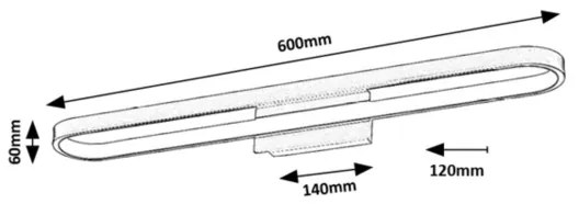 Rabalux 75056 - LED Koupelnové osvětlení zrcadla ODRAN LED/18W/230V IP44 60 cm