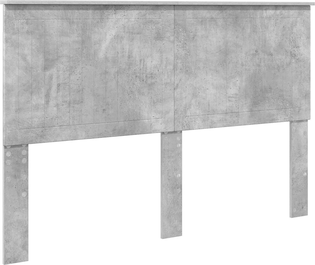 Postel s úložným prostorem s čelo Betonově šedá 150 x 200 cm 3411197