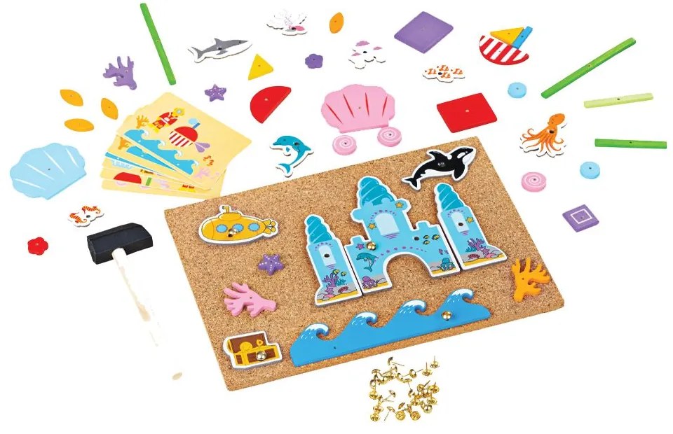 Bigjigs Toys Kreativní zatloukací hra život v moři