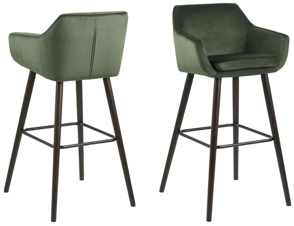 Bighome - Barová židle NORA, zelená