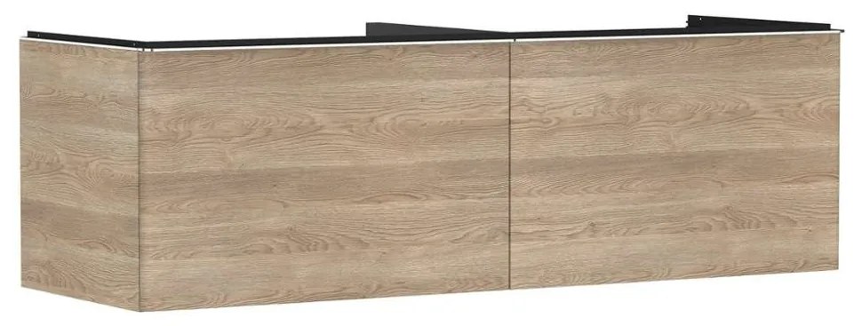 Hansgrohe Xelu Q - Umyvadlová skříňka, 50x156x55 cm, 2 zásuvky, přírodní dub/chrom 54072000