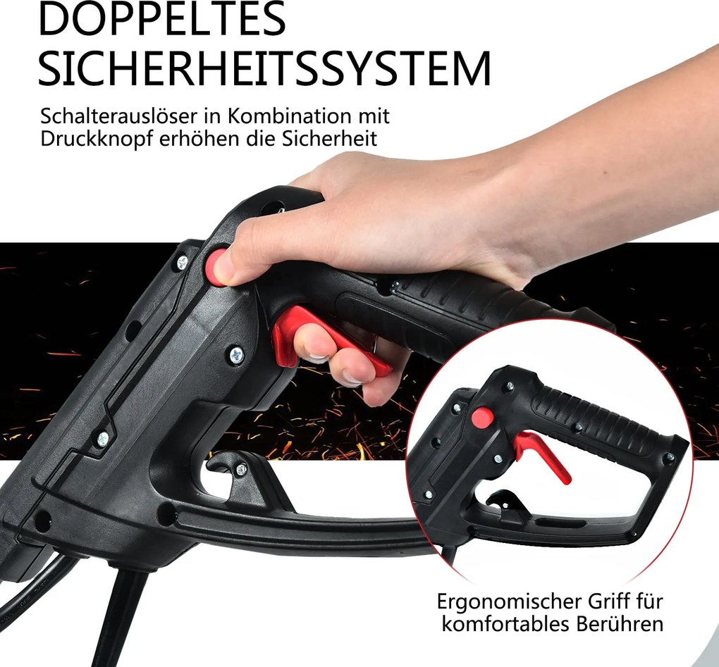 Costway Elektrický kypřič a kultivátor elektrický kypřič zahradní kypřič červená