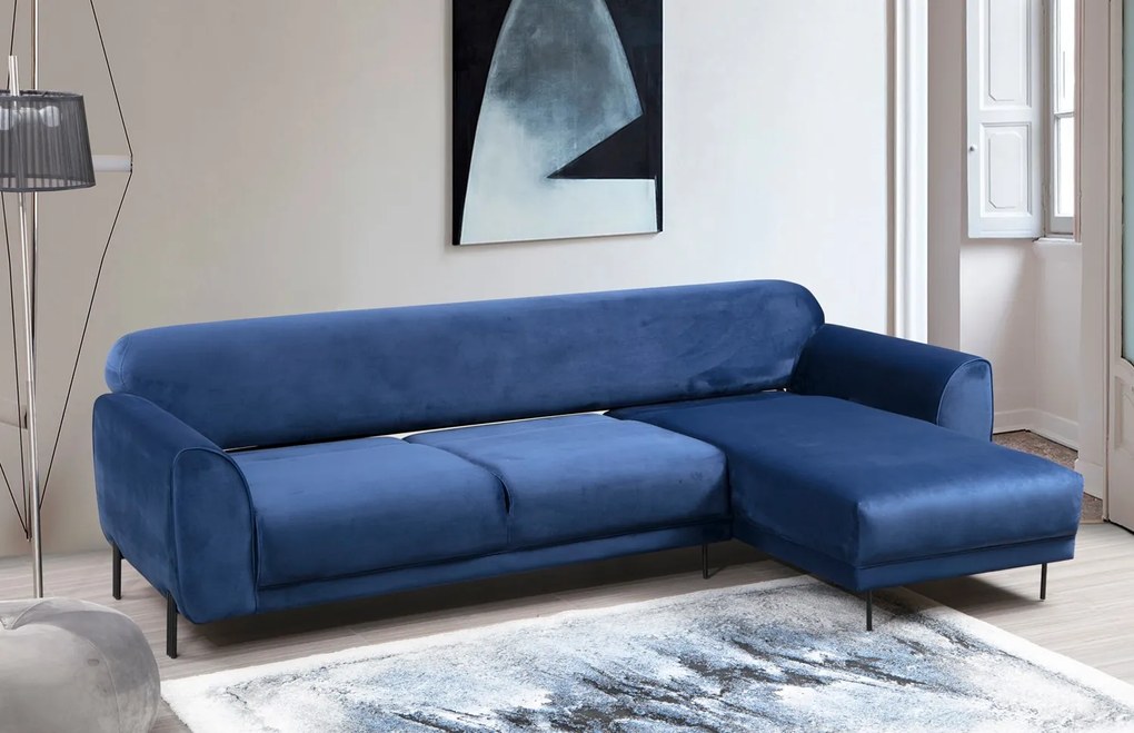 Hanah Home rozkládací pohovka IMAGE modrá pravý roh 560ARE1141