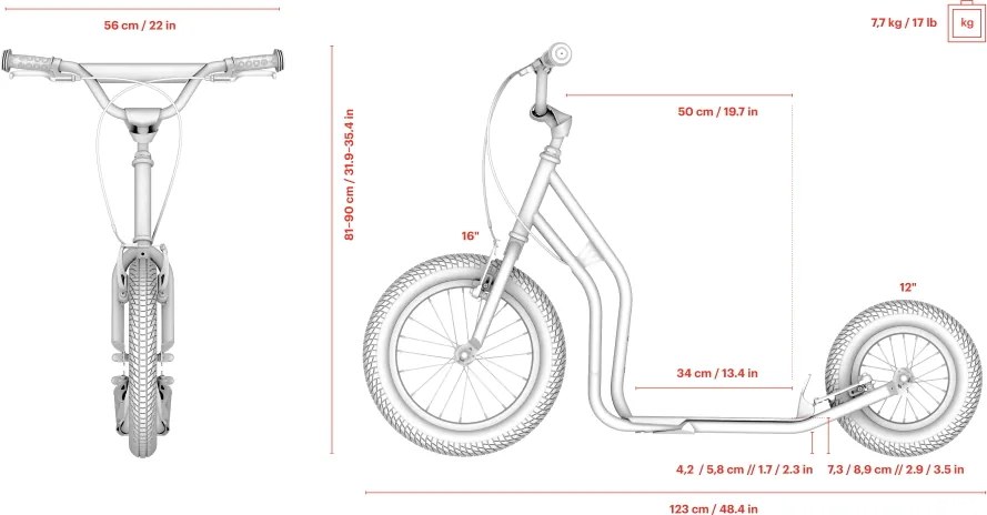Koloběžka Yedoo Wzoom Emoji 16/12" Yellow